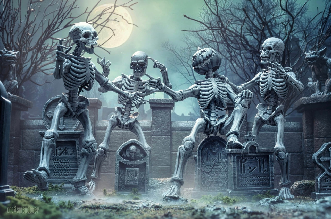 Four Horsemen Graveyard Skeletons (4 Pack) • Hella Dope Toys